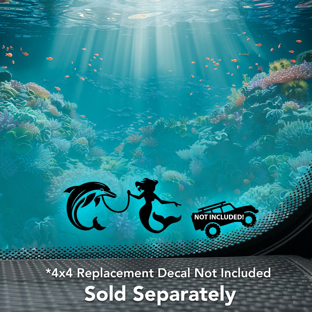 Mermaid’s Dolphin Vinyl Decal for 4x4 & Car Windshields. - Etsy