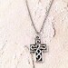 Silver cross necklace scroll cross jewelry religious | Etsy