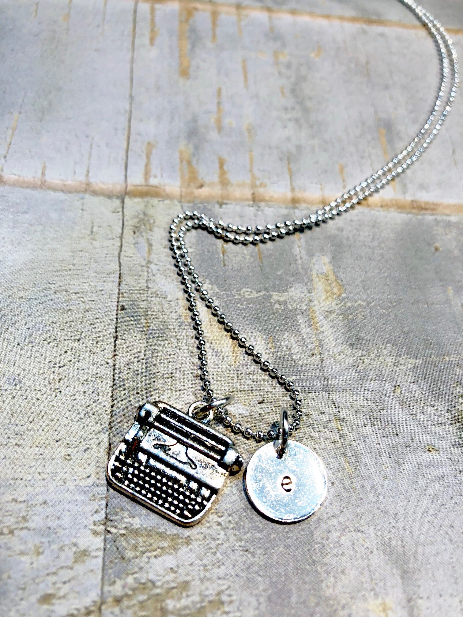 Typewriter charm Necklace journalist author writer | Etsy