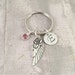 Personalized Angel Wing Keychain, Memorial Keychain, Guardian Angel ...