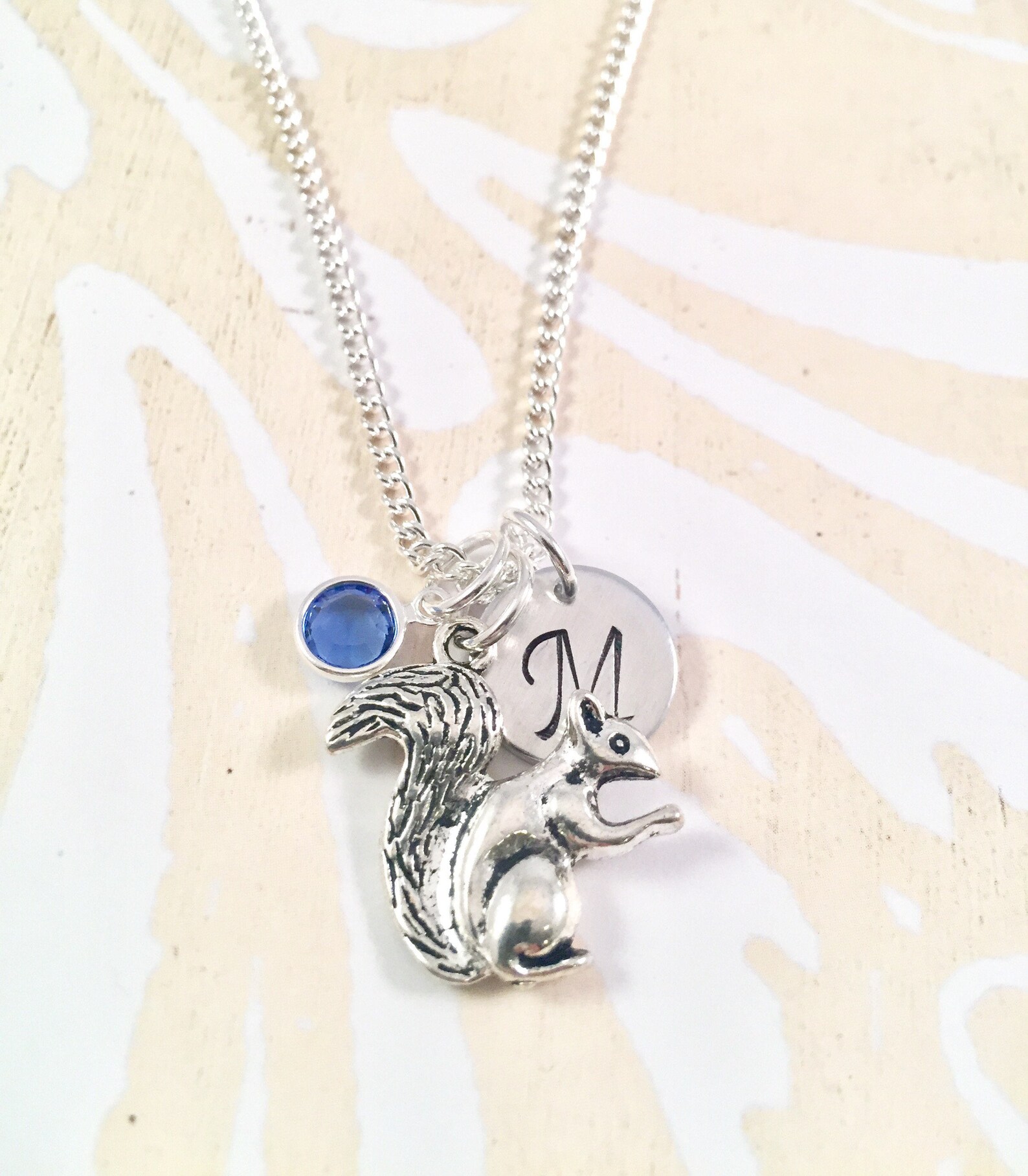 Silver Squirrel Necklace Squirrel Charm Pendant | Etsy