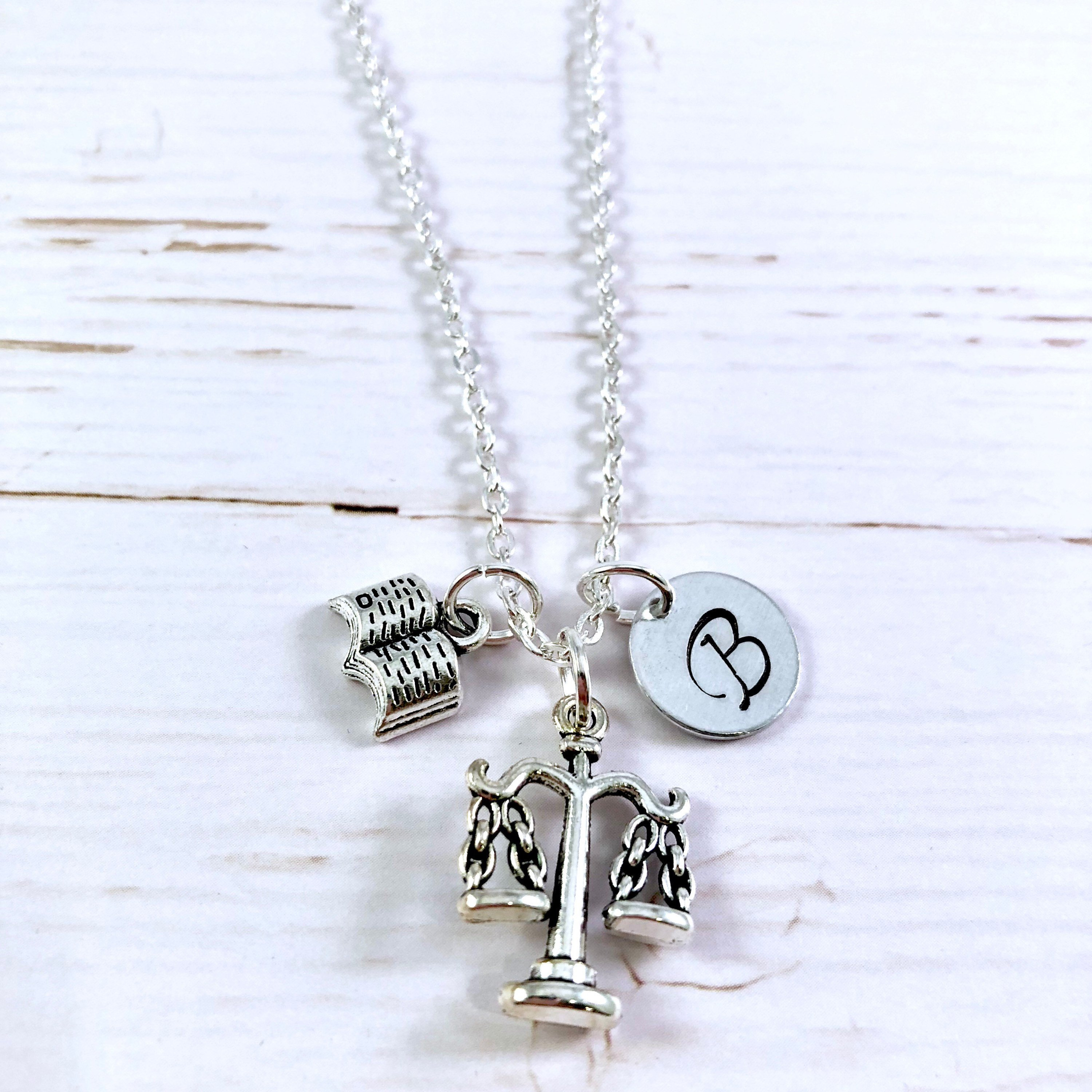 J.D. Necklace Lawyer Grad Necklace Personalized Law Student - Etsy UK