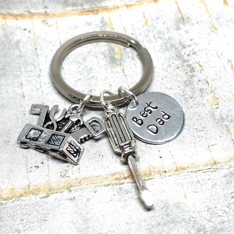 Best Dad Keychain Fathers Day Gift for Dad Mechanic | Etsy