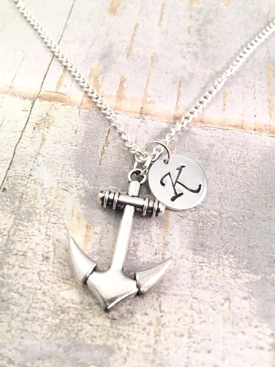 Anchor Necklace, Personalized Anchor Necklace, Anchor Jewelry, Anchor ...