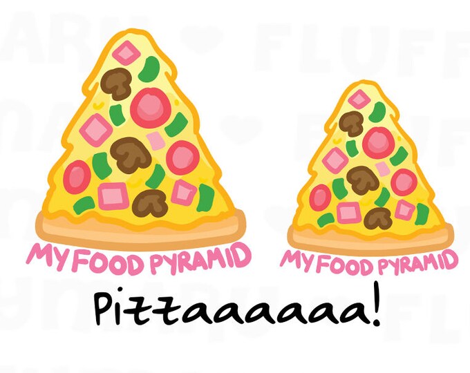Food Pyramid Pizza Planner Stickers, Cute Stickers for Erin Condren ...