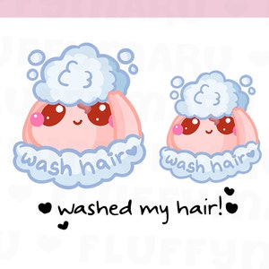 Wash Hair Time Sammie Planner Stickers, Cute Stickers for Erin Condren ...