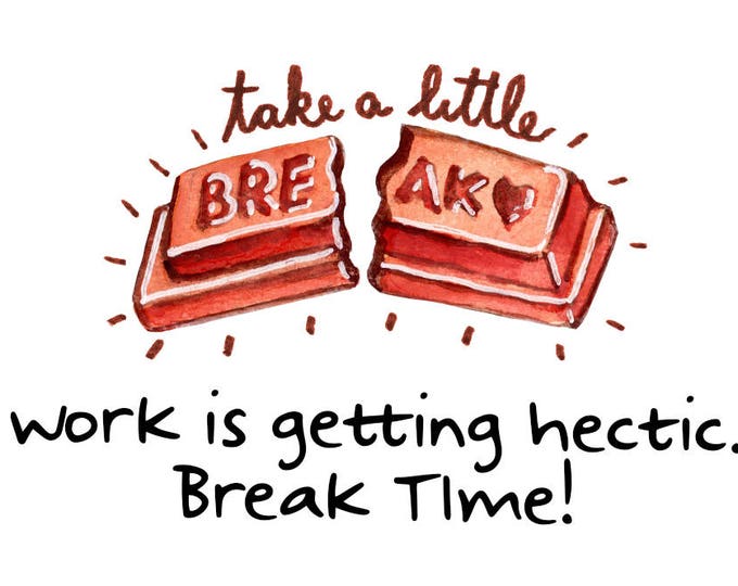 Kitkat Bar Break Planner Stickers, Cute Stickers for Erin Condren ECLP ...