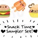 Snack Time Sticker Samplers Planner Stickers Cute Stickers | Etsy