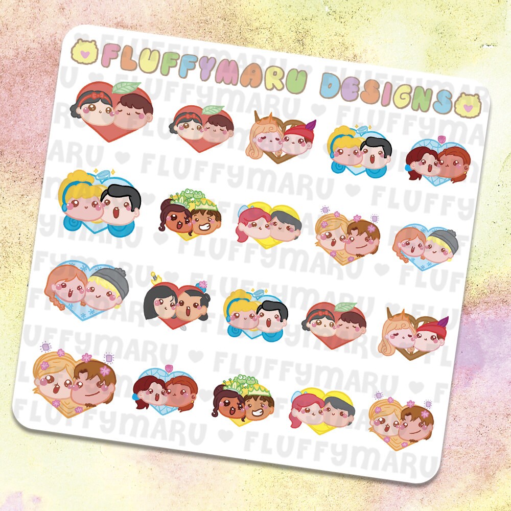 Disney Couples / Princess and Princes Planner Stickers | Etsy