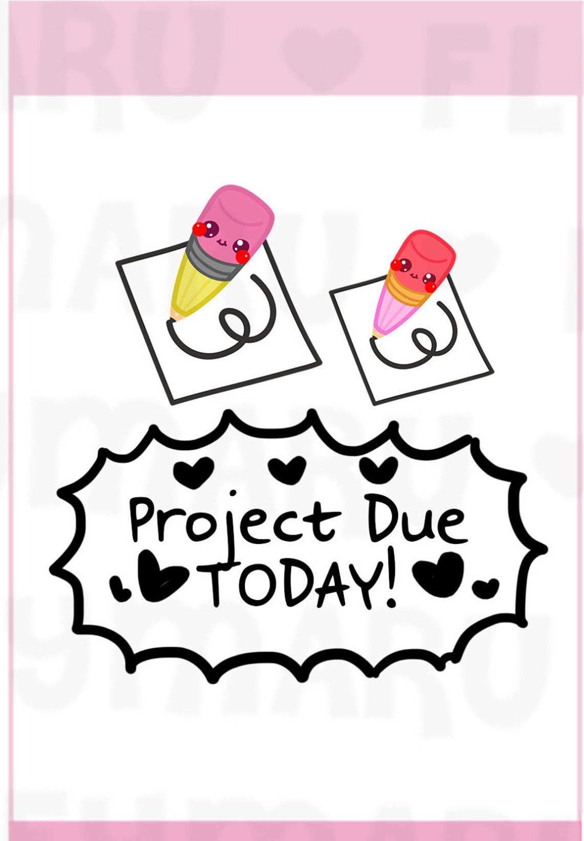 Project Deadline Reminder Planner Stickers Cute Stickers - Etsy