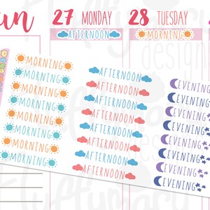 Time of the Day (header Calligraphy)|| Planner Stickers, Cute Stickers ...