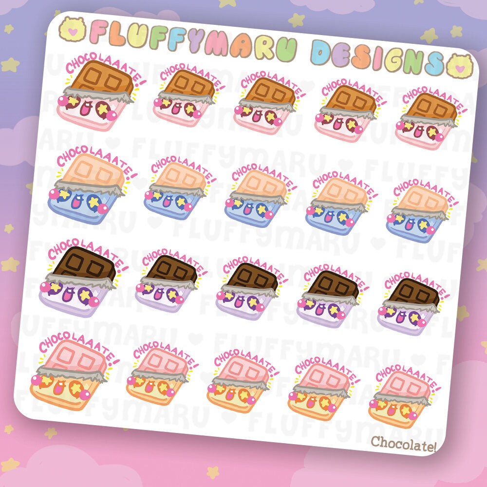 Chocolate Planner Stickers Cute Stickers for Erin Condren | Etsy