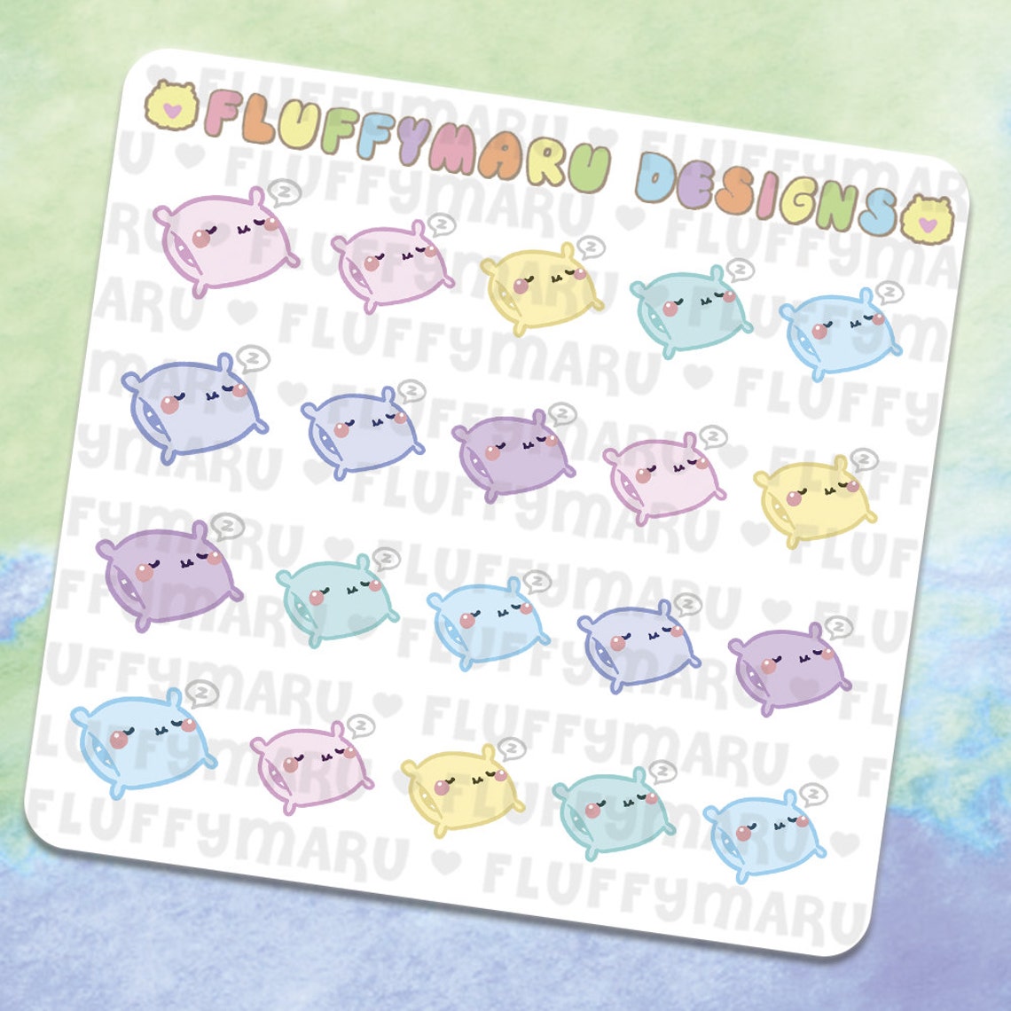 Pillow / Rest Day Planner Stickers Cute Stickers for Erin | Etsy