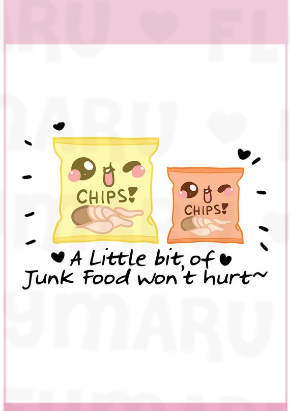 Cheat Day / Potato Chips Planner Stickers Cute Stickers | Etsy