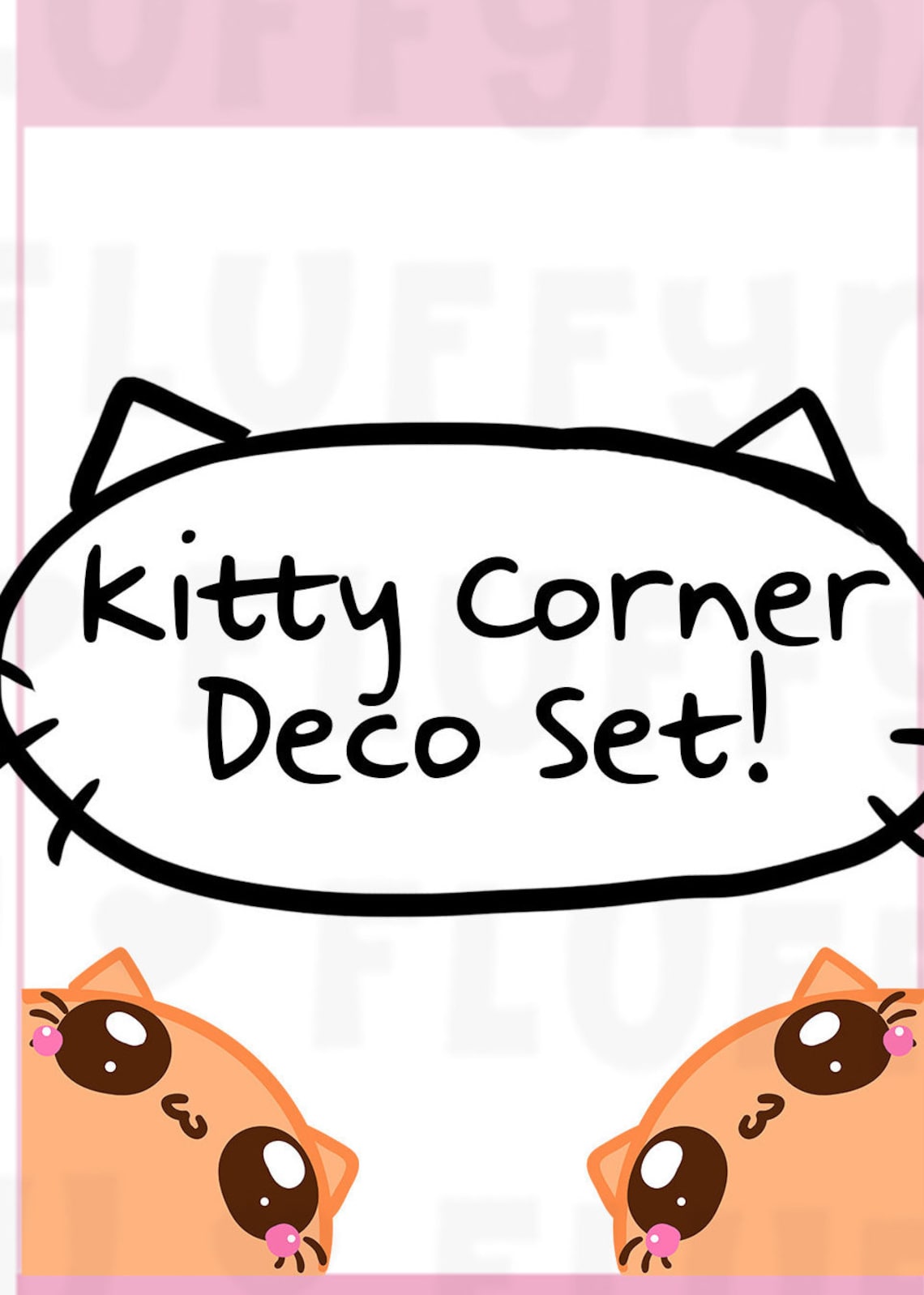 Kitty Cat Corner Sticker Deco Set Planner Stickers Cute - Etsy