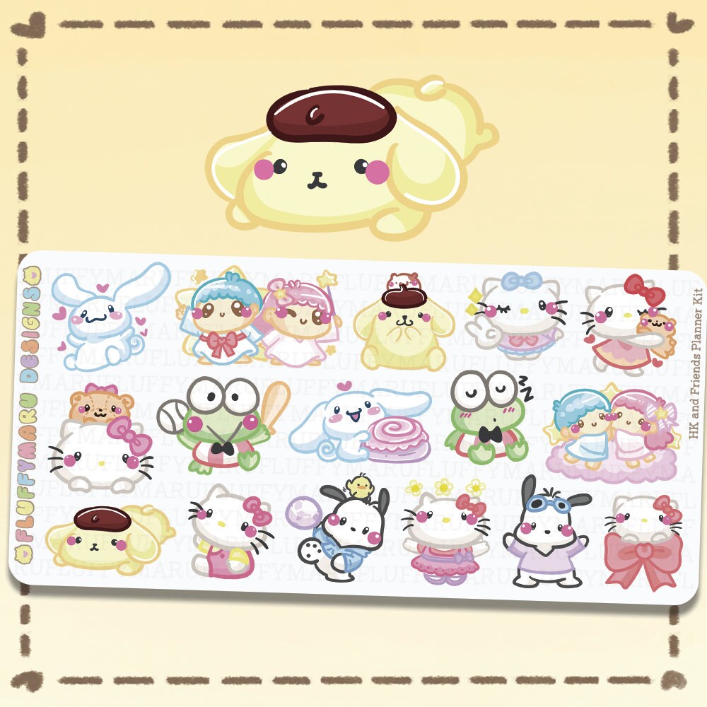 HK and Friends Planner Kit Planner Stickers Cute Stickers | Etsy