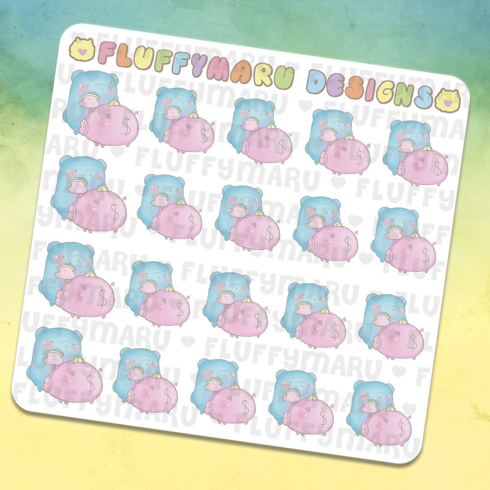 Save Money Piggy Bank Sprinkles Planner Stickers Cute | Etsy