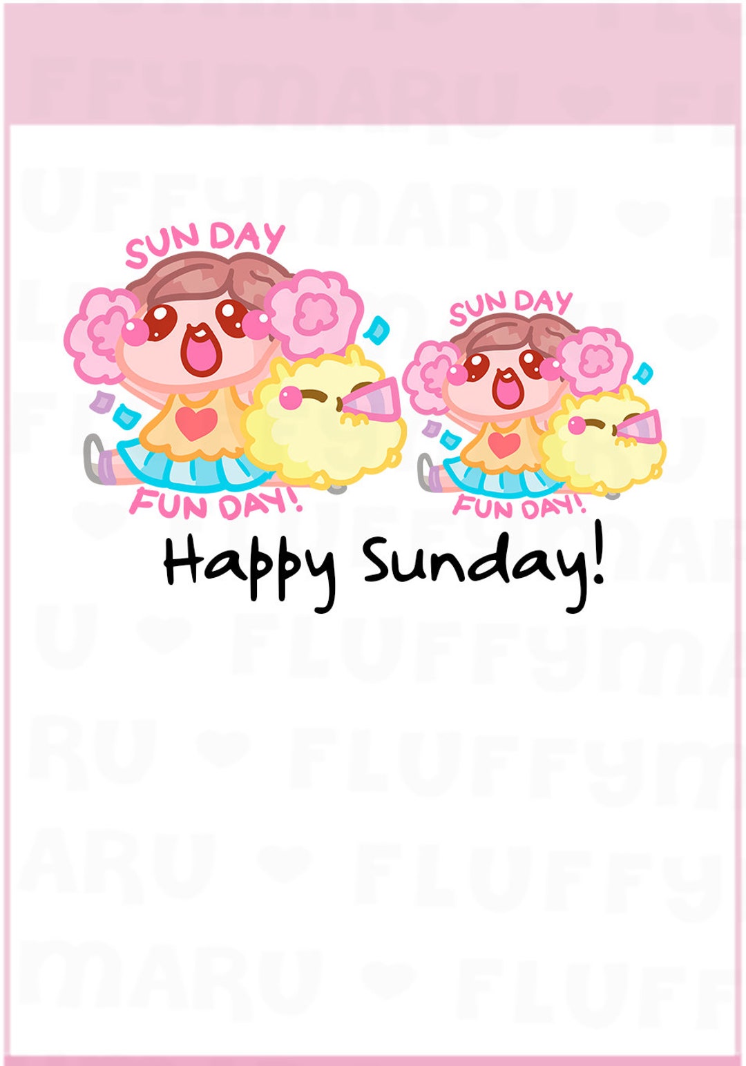 Sunday Fun Day Sammie || Planner Stickers, Cute Stickers for Erin ...