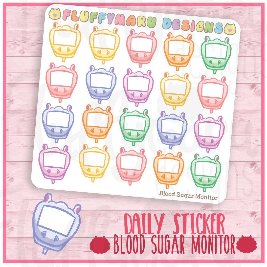 Blood Sugar Monitor || Planner Stickers, Cute Stickers for Erin Condren ...