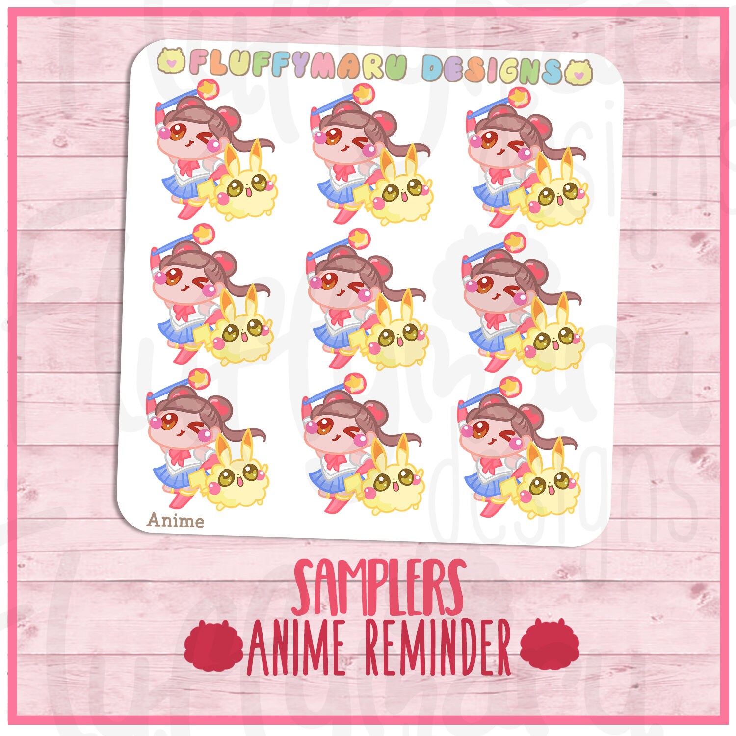Anime Reminder Sampler Planner Stickers Cute Stickers for | Etsy
