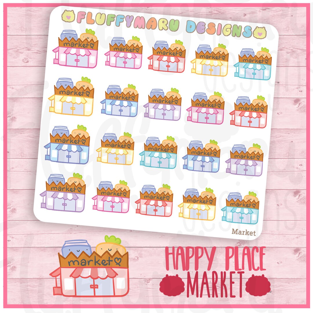 Happy Place Market || Planner Stickers, Cute Stickers for Erin Condren ...