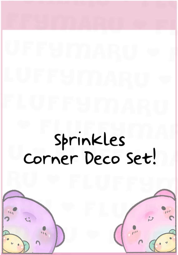 Chispitas de esquina Sticker Deco Set Etiquetas engomadas | Etsy