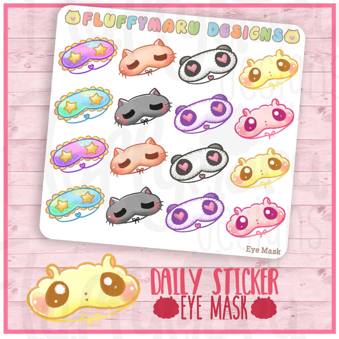 Eye Mask|| Planner Stickers, Cute Stickers for Erin Condren (ECLP ...