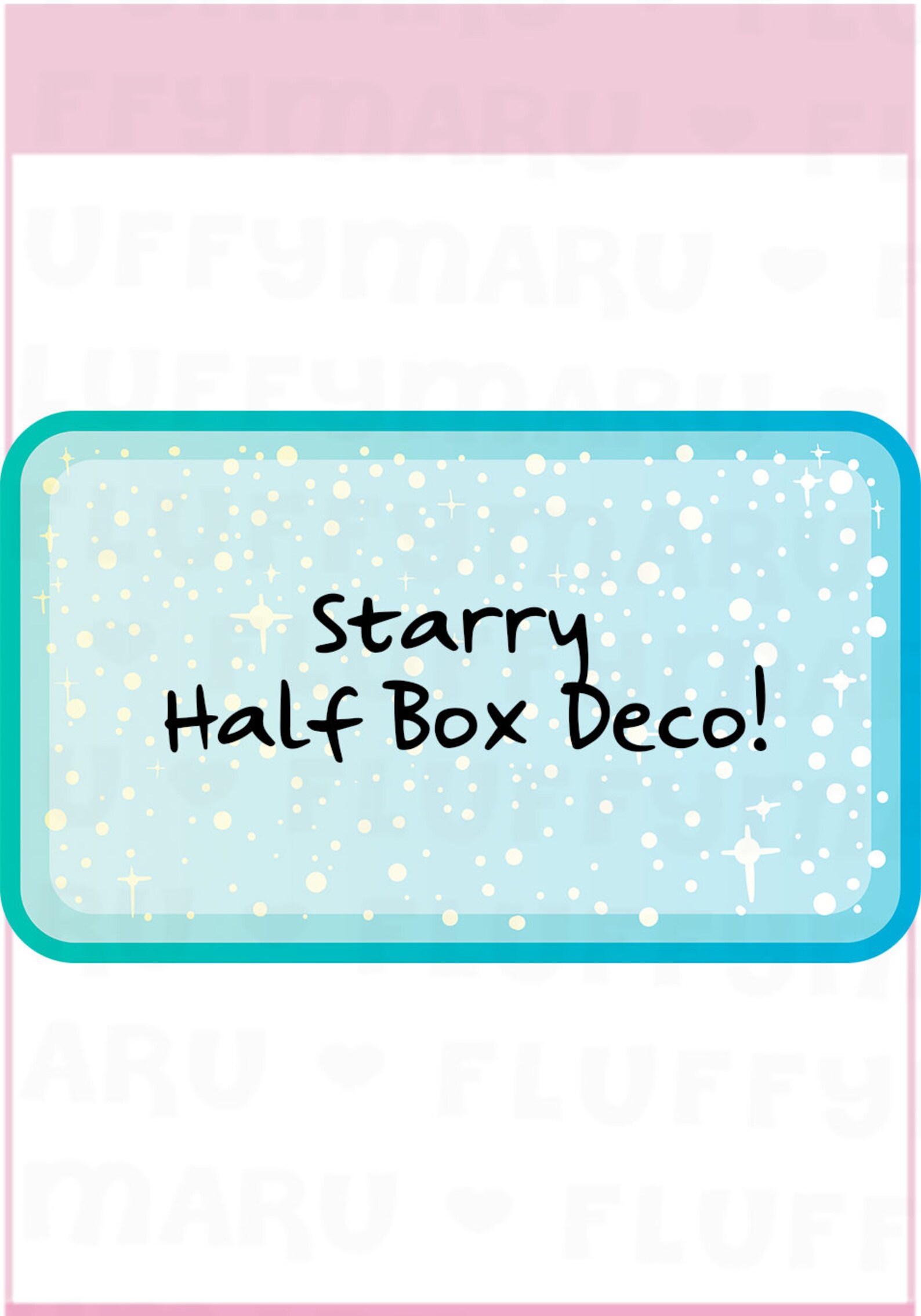 Biggie Starry Half Box Deco Set Planner Stickers Cute | Etsy