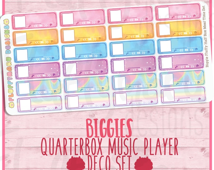 Biggie Quarterbox Music Player Deco Set Planner Stickers, Cute Stickers ...