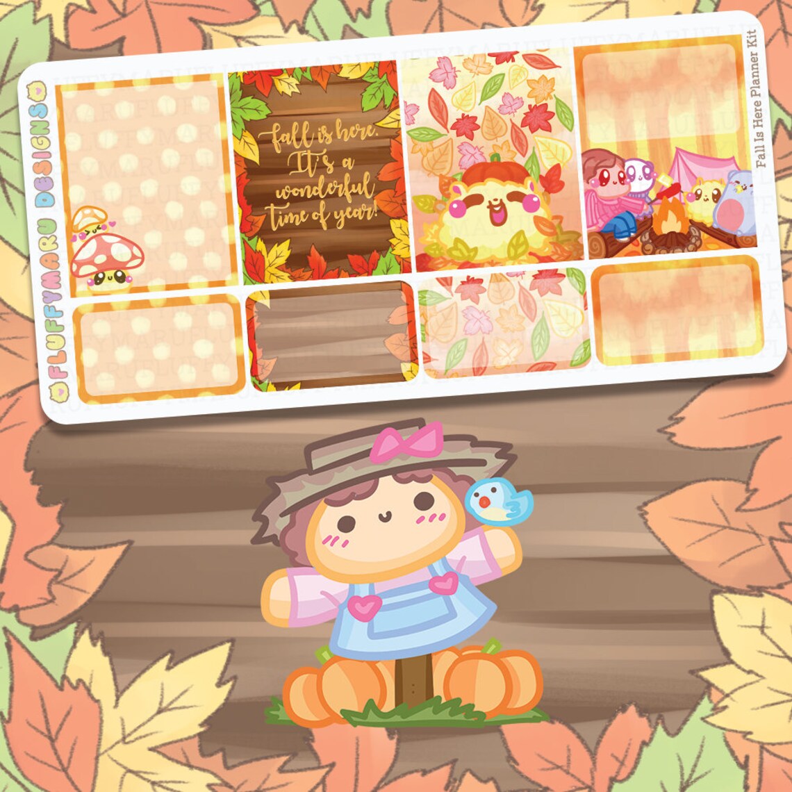 Fall is Here Planner Kit Planner Stickers Cute Stickers - Etsy