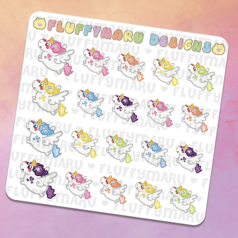 Unicorn Planner Stickers Cute Stickers for Erin Condren | Etsy