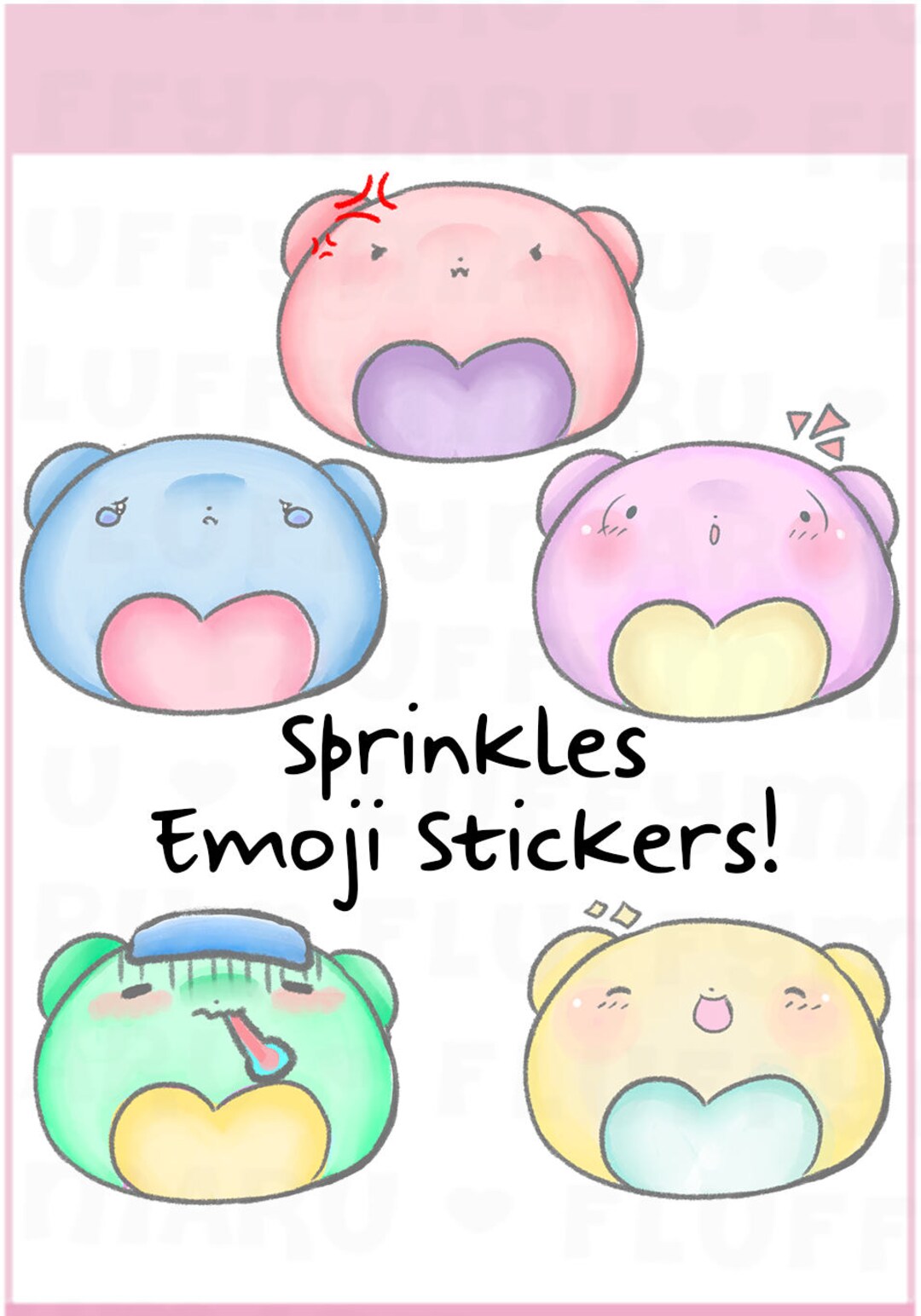 Mood Emoticon Sprinkles || Planner Stickers, Cute Stickers for Erin ...