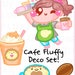 Cafe Fluffy Deco Sticker Set Planner Stickers Cute - Etsy