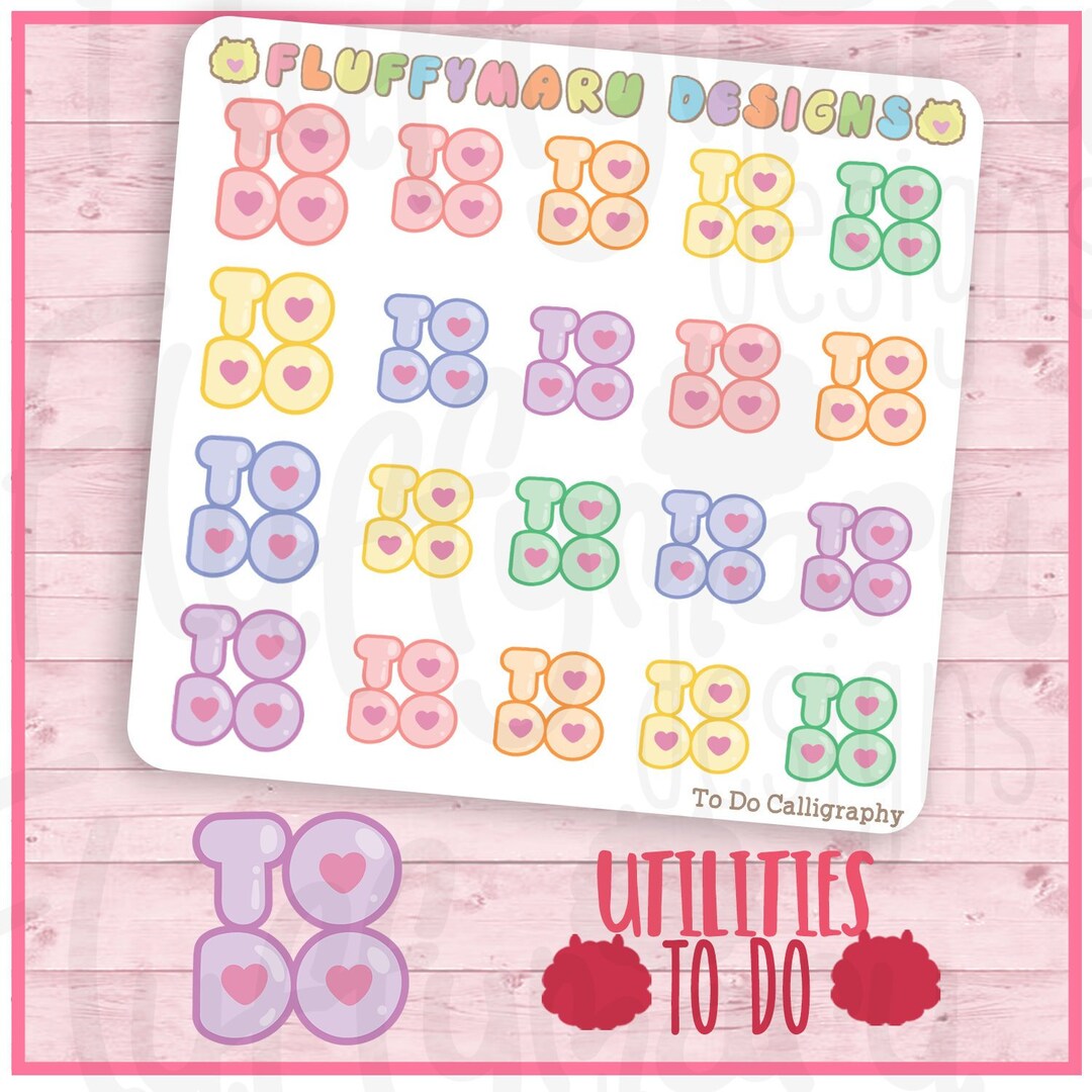 To Do Calligraphy || Planner Stickers, Cute Stickers for Erin Condren ...