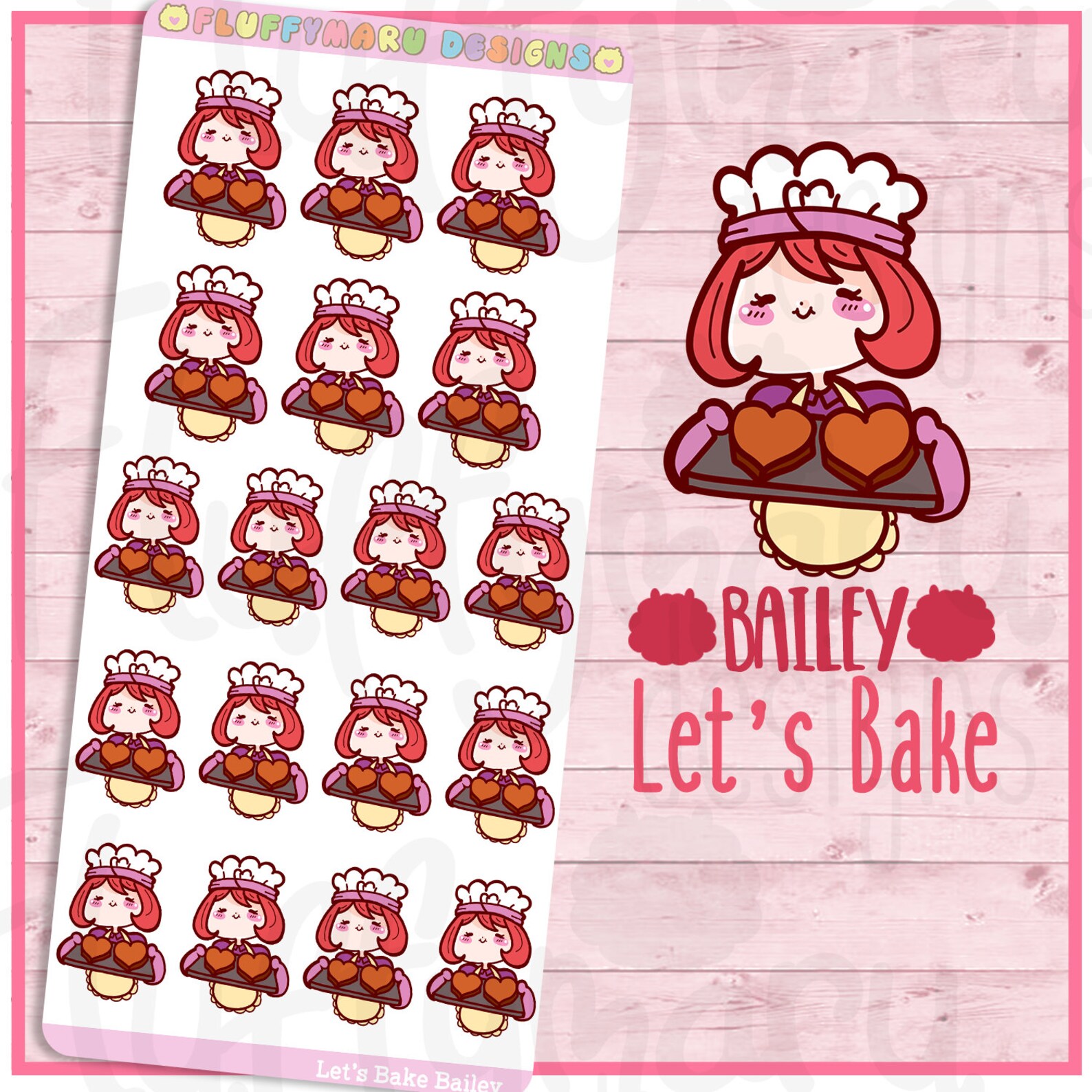 Bailey Baking Planner Stickers Cute Stickers for Erin - Etsy