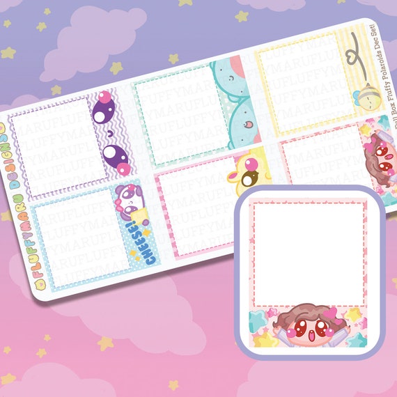 Biggie Full Box Fluffy Picture Boxes Planner Stickers Cute | Etsy