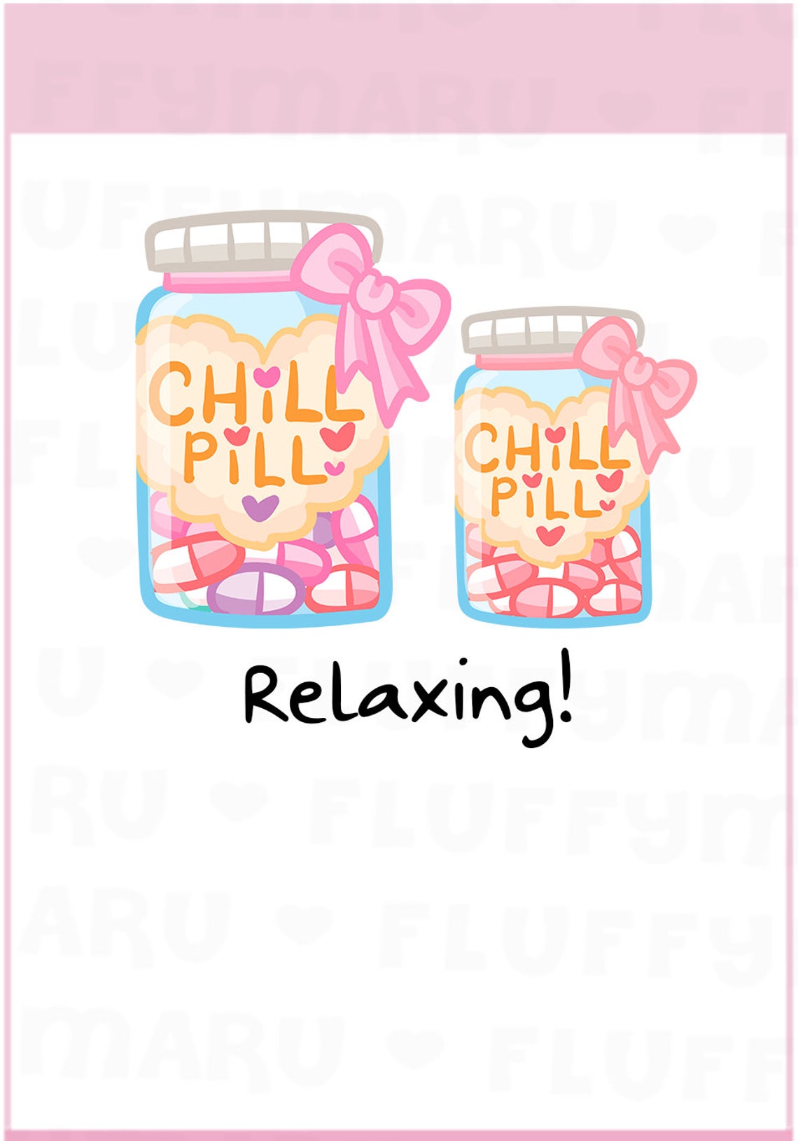 Relaxing Chill Pill Planner Stickers Cute Stickers for - Etsy