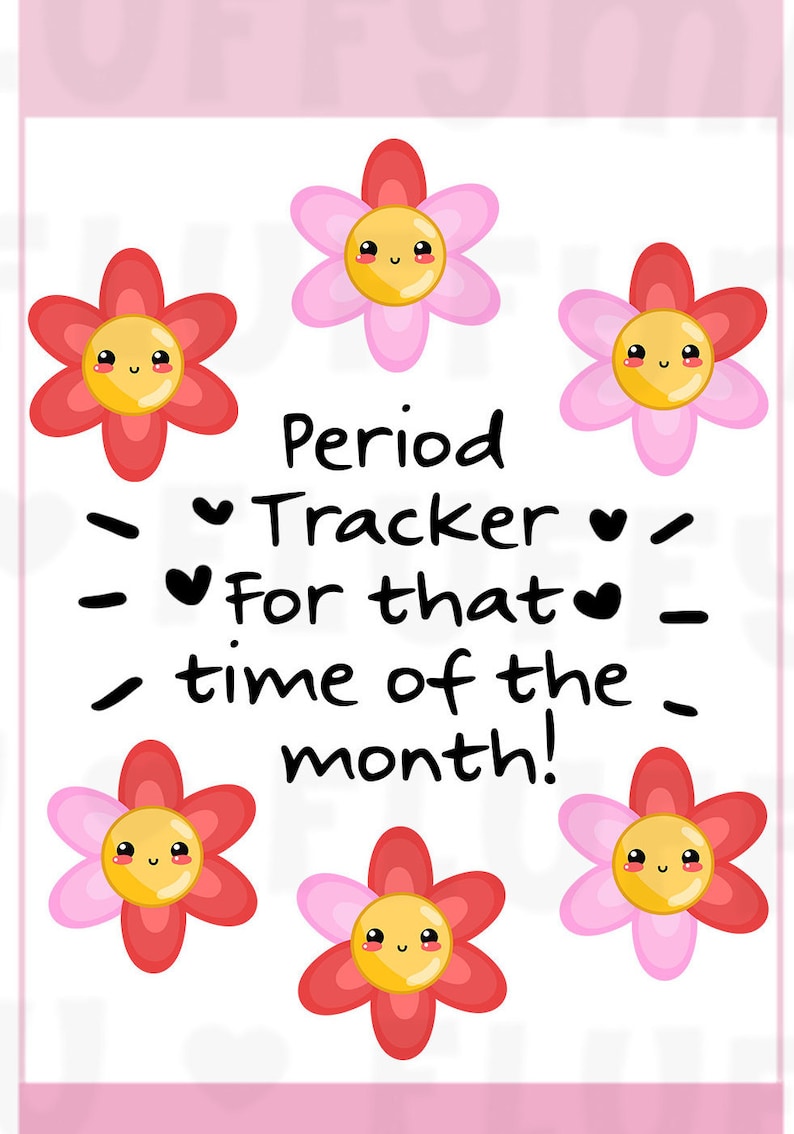 Flower Period Tracker / Time of the Month Planner Stickers | Etsy