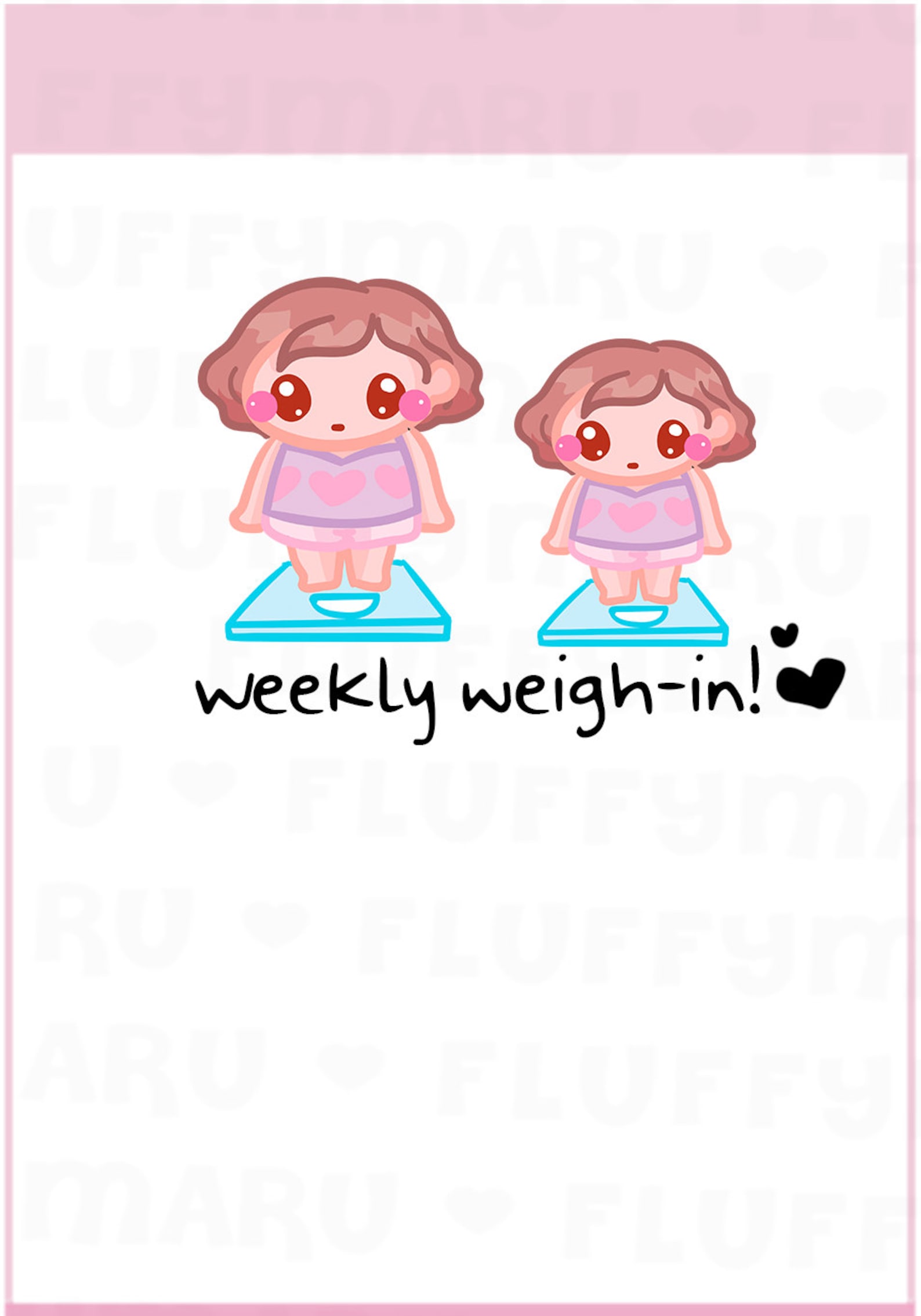 Weigh in Time Sammie Planner Stickers Cute Stickers for | Etsy
