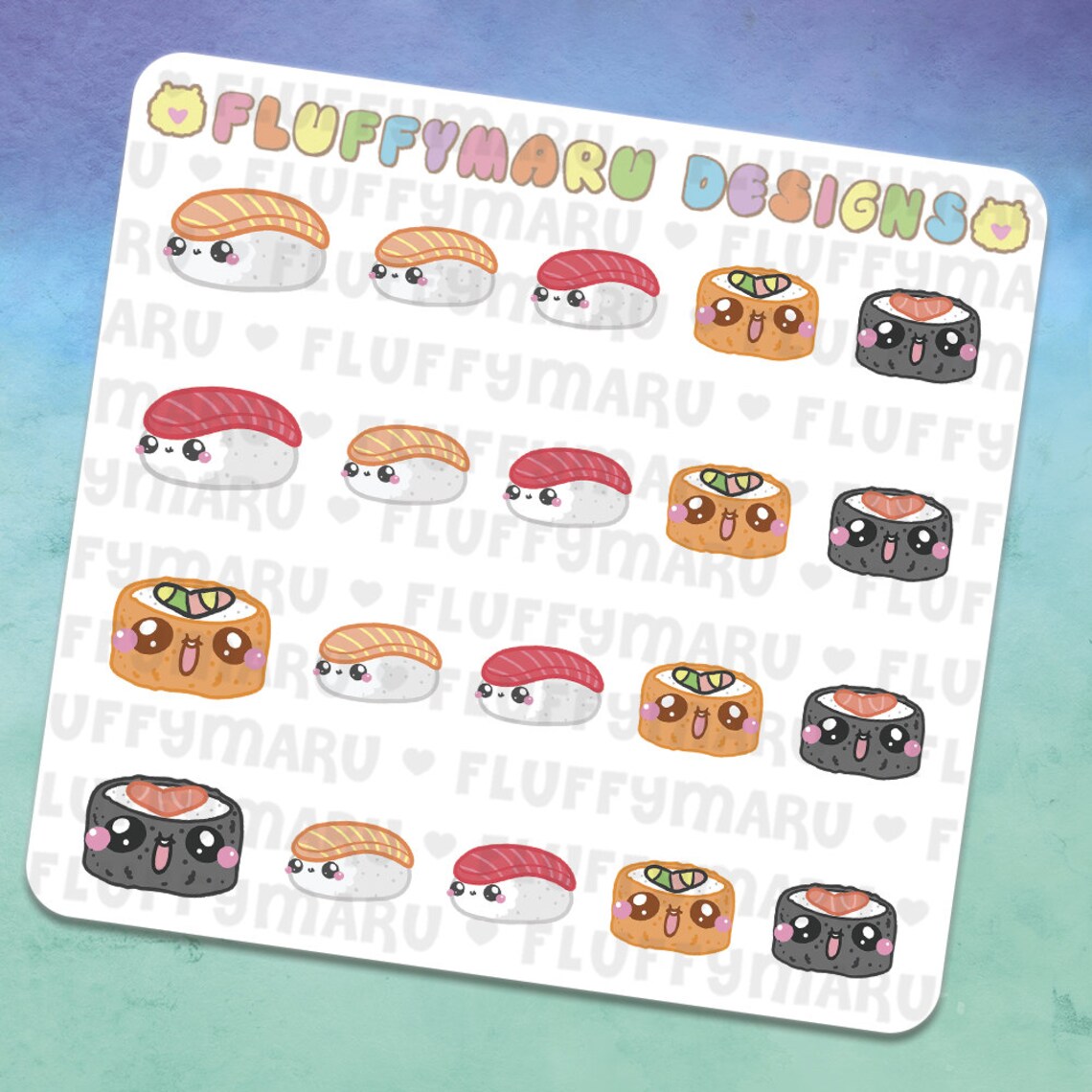 Sushi Platter Planner Stickers Cute Stickers for Erin | Etsy