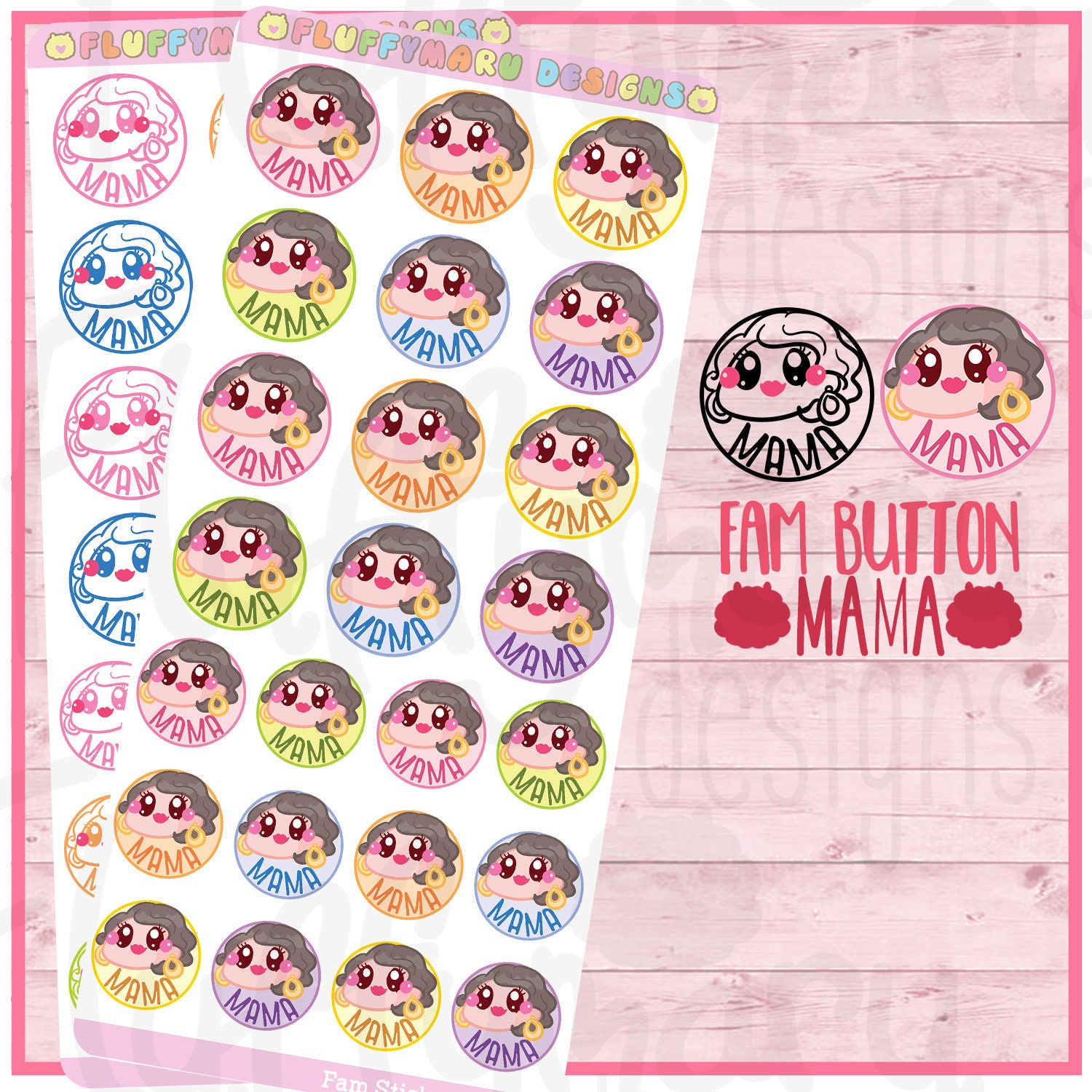 Mama Clear Planner Stickers Cute Stickers for Erin Condren - Etsy