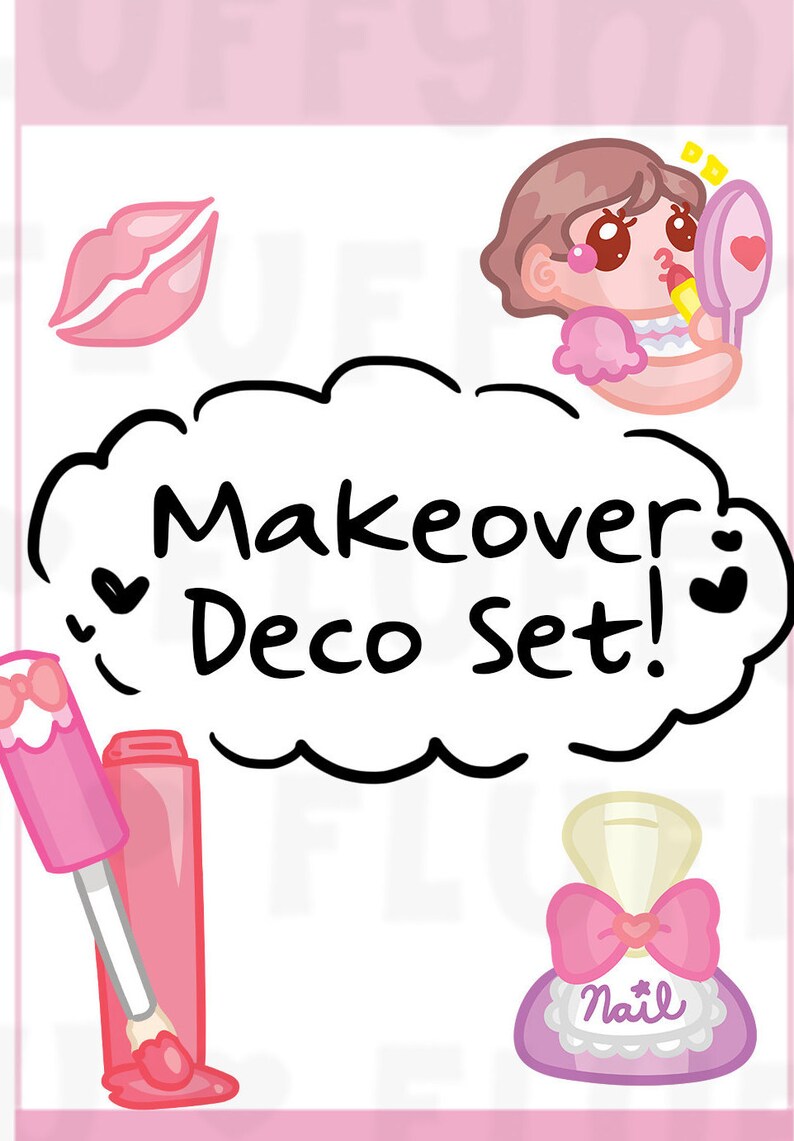 Makeup Deco Sticker Set Planner Stickers Cute Stickers for - Etsy