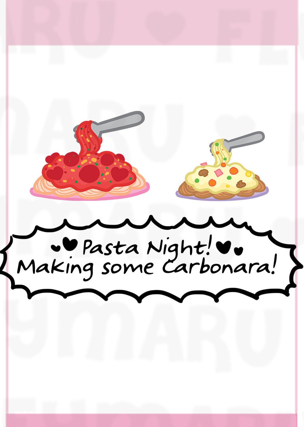 Pasta Night Planner Stickers Cute Stickers for Erin | Etsy