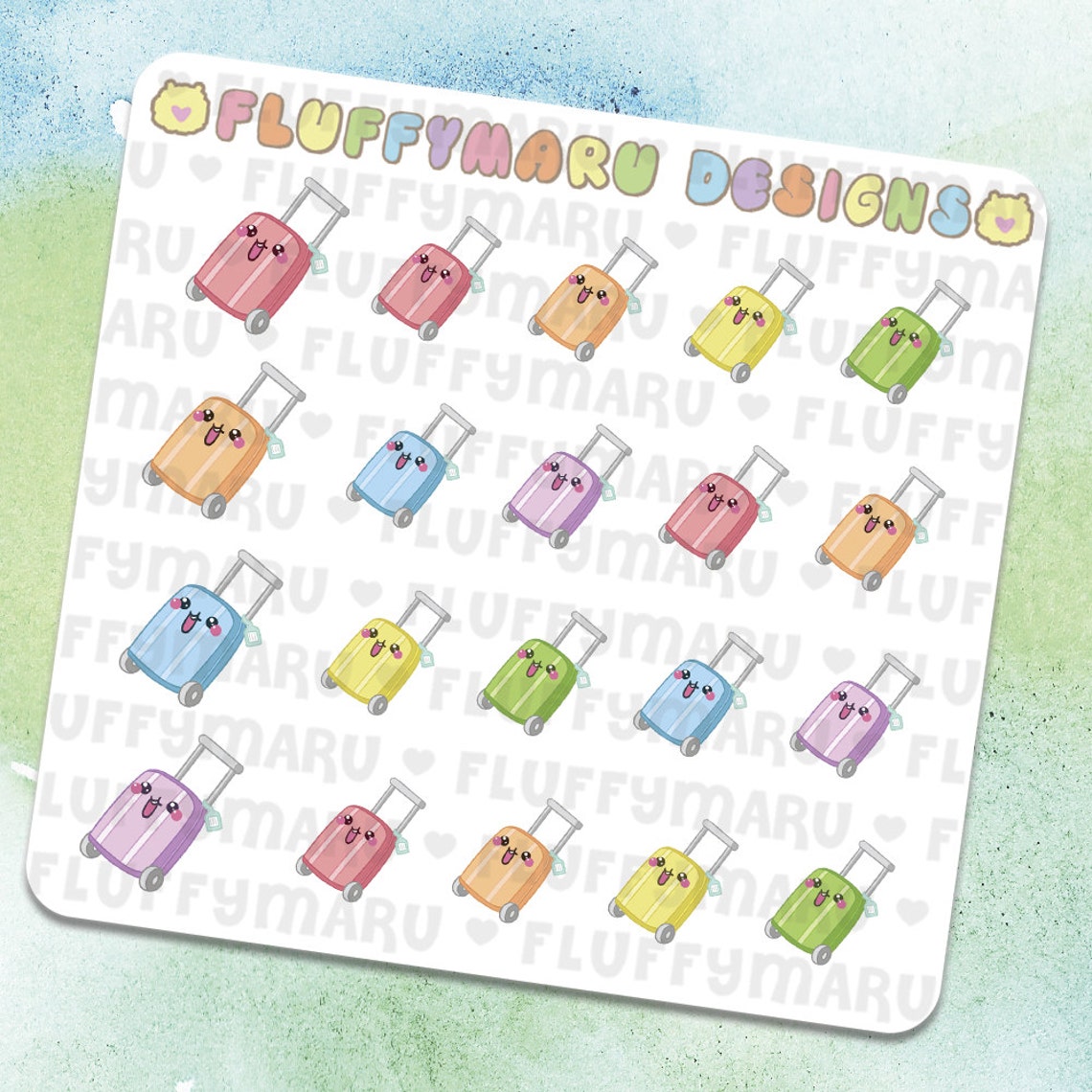 Luggage Trolley Bag Planner Stickers Cute Stickers for - Etsy