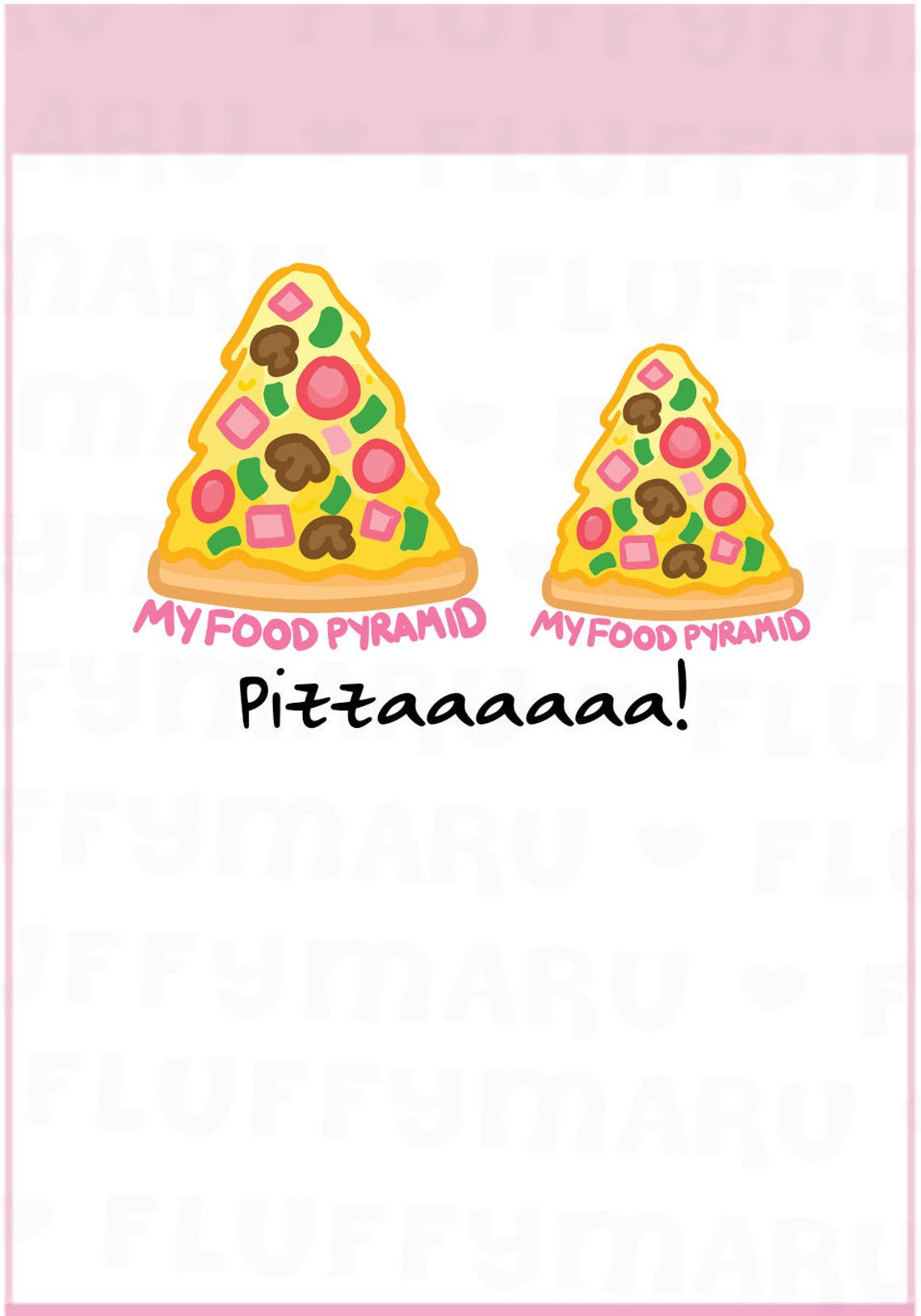 Food Pyramid Pizza Planner Stickers Cute Stickers for Erin | Etsy