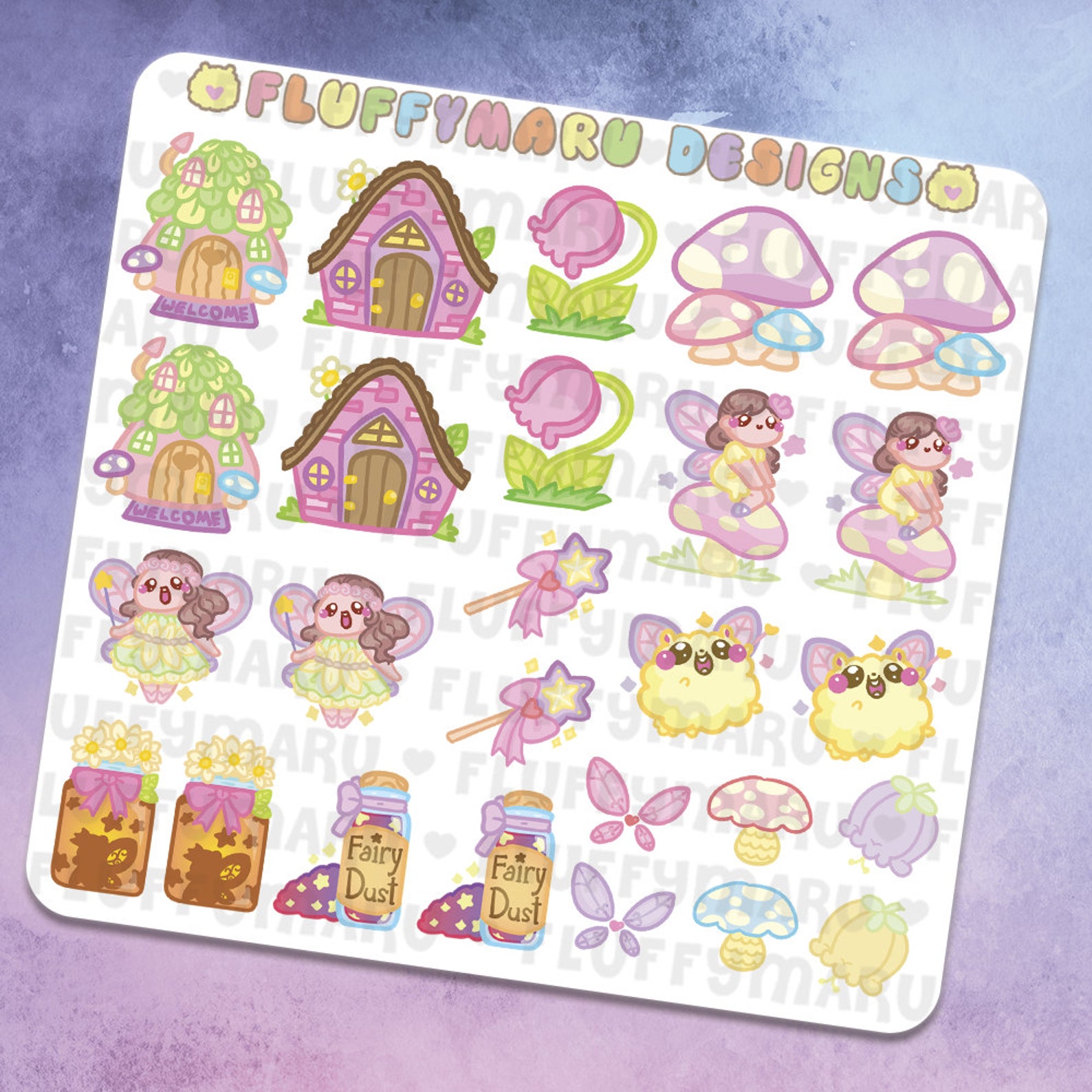 Fairy Deco Sticker Set Planner Stickers Cute Stickers for | Etsy