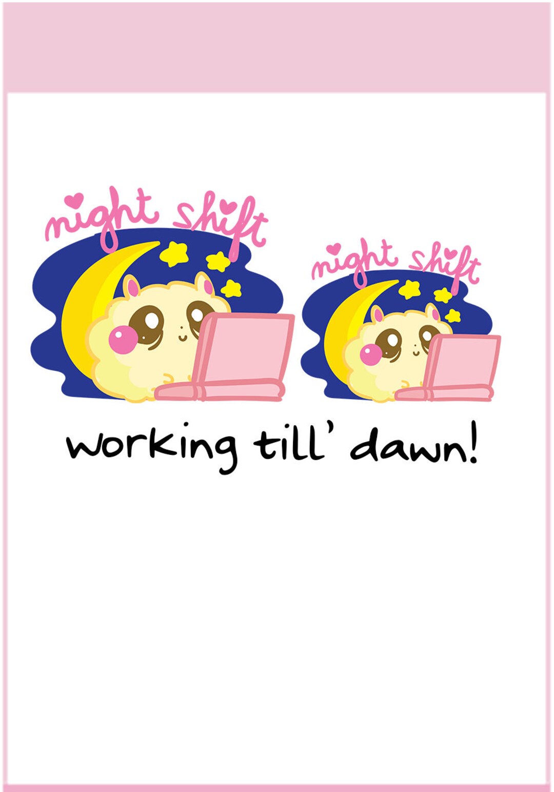 Night Shift Fluffy || Planner Stickers, Cute Stickers for Erin Condren ...