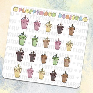 Frappe Coffee Break || Planner Stickers, Cute Stickers for Erin Condren ...