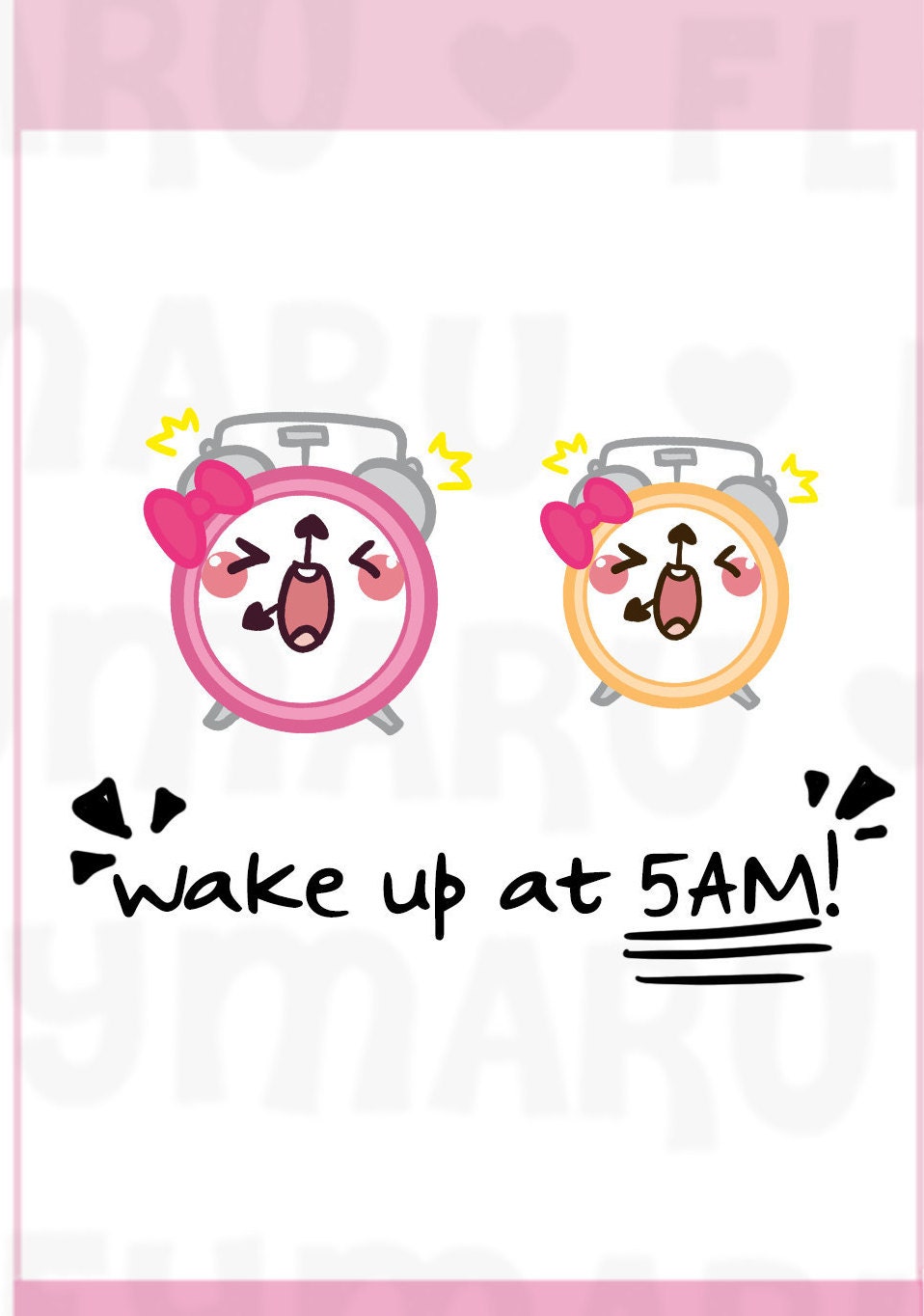 Stickers, Labels & Tags Alarm Clock Wake Up at Full Sheet Sticker sheet ...