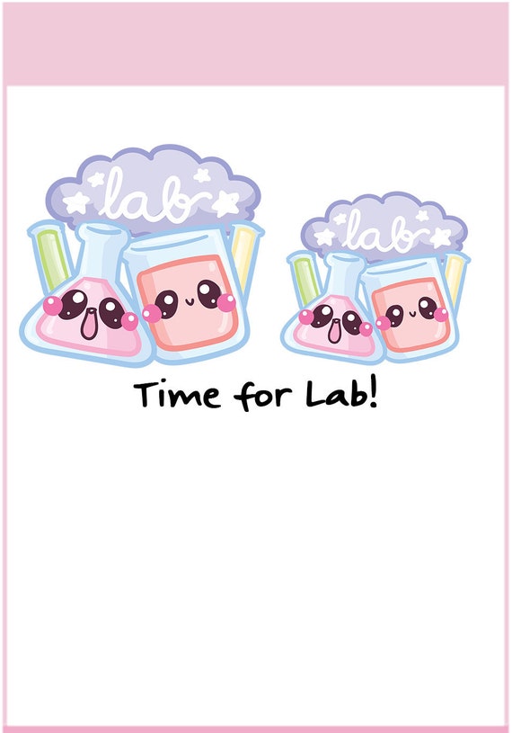 Lab Time Planner Stickers Cute Stickers for Erin Condren | Etsy